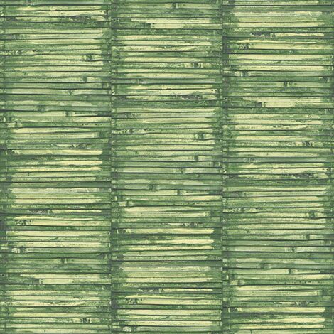 Galerie Global Fusion Wood Effect Green Wallpaper