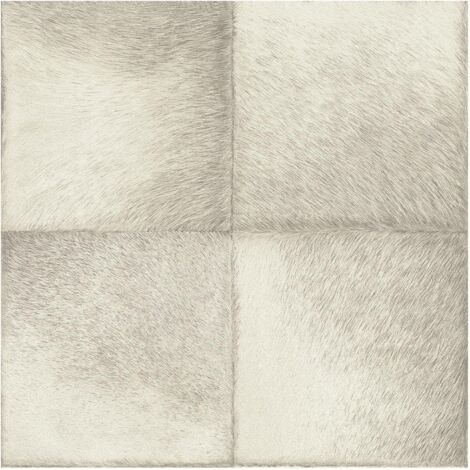 Rasch Reindeer Fur Pattern Grey White Squares Paste The Wall Wallpaper