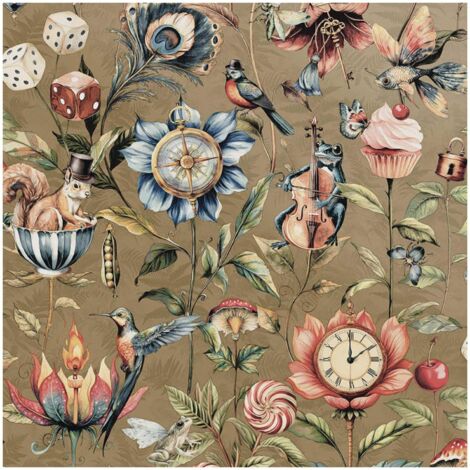 Holden Decor Curious Creatures Gold Spongeable Paste The Paper Wallpaper