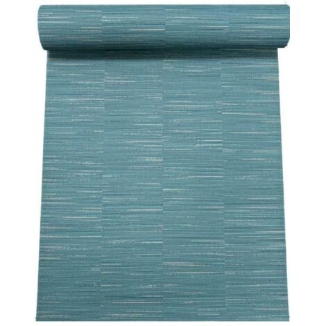 Rasch Teal Textured Wallpaper Paste The Wall Vinyl Metallic Material ...