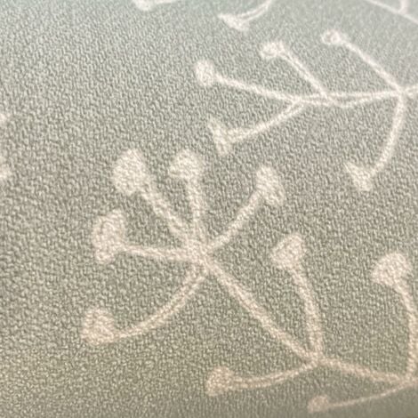 Grandecor Astrid Trail Green Floral Vinyl Wallpaper Botanical Modern