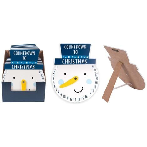 Christmas Countdown Clock Snowman Advent Calendar Festive Decoration