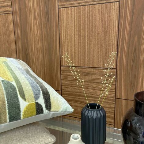 Belgravia Wood Panel Dark Oak Brown Wallpaper Luxury Modern Contemporary