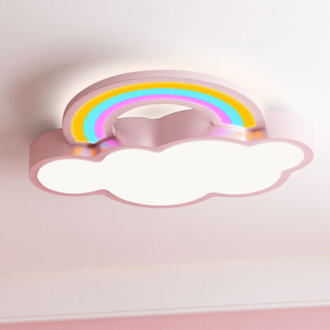 Creative Cartoon Cloud Rainbow Ceiling Lamp Acrylic LED Chandelier for ...