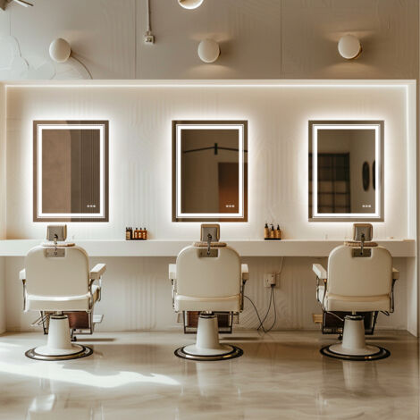 Extra Large Illuminated Bathroom Mirror Wall Mounted Touch Sensor ...