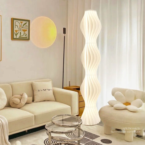 Floor Lamp with Hula Lampshade Straw Skirt LED Lamp Standing Lounge ...