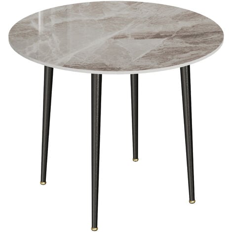80cm Round Marble Dining Table Heavy Duty Lounge Restaurant Cafe Bistro ...