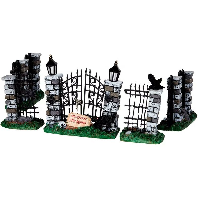 Spooky Iron Gate And Fence Set Of 5 Art.-Nr. 34606
