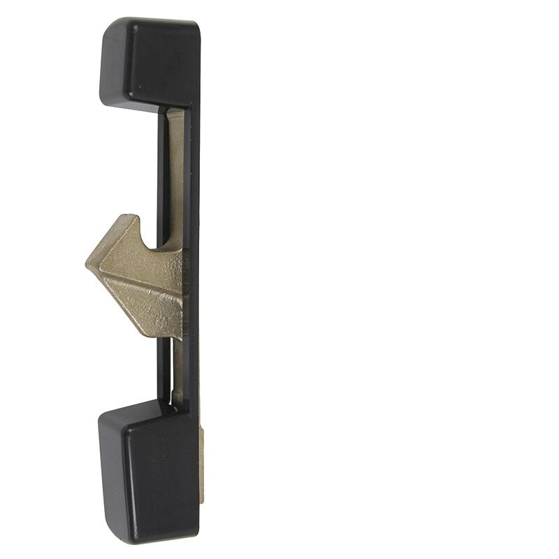 Gâche avec capot composite pour serrure en applique à pêne levant. Noir ...