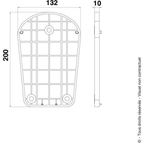 PORTAC Cale en Composite épaisseur 10 pour sabot hauteur 50