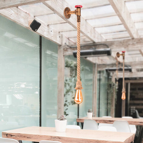 Vintage Wall Light Faucet Wall Lamp with Hemp Rope Retro Industrial ...