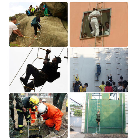 Emergency Ladder 3M with Carabiners Fire Ladder in Case of Emergency ...