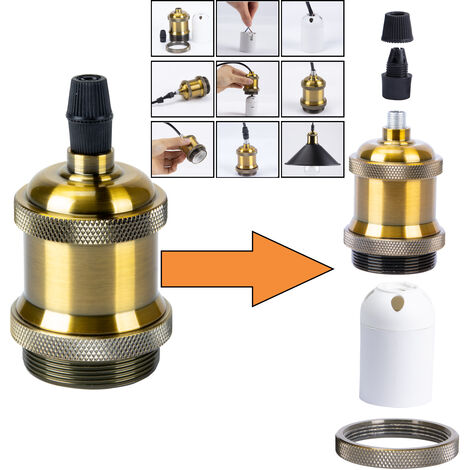 Vintage Light Socket, 12 Stock Retro Edison Lamp Holder for DIY Pendant ...