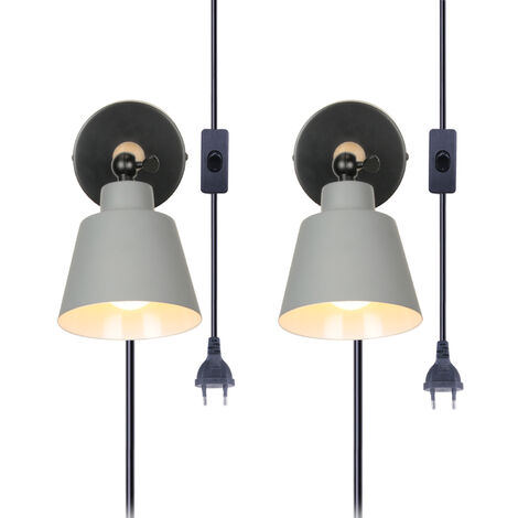 Wall Light, Modern Wooden Wall Lamp with Switch, Simple Wall Sconce ...