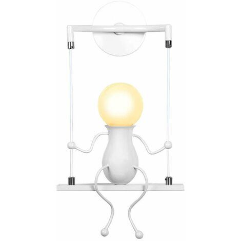 Industrial Wall Light Fixtures Iron Creative Single Cartoon Doll Human ...
