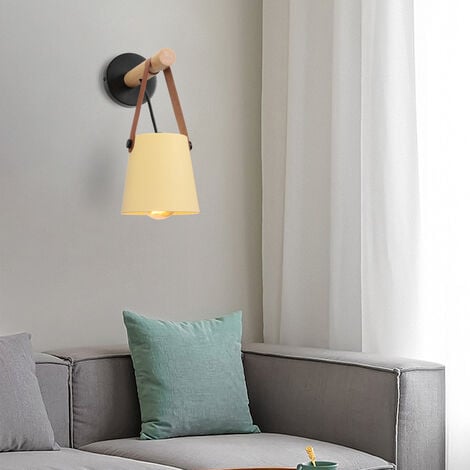 2PCS Moderne Wall Light Contemporary Industrial Bedside Lamp Lighting Hat Shape wth Belt for ...