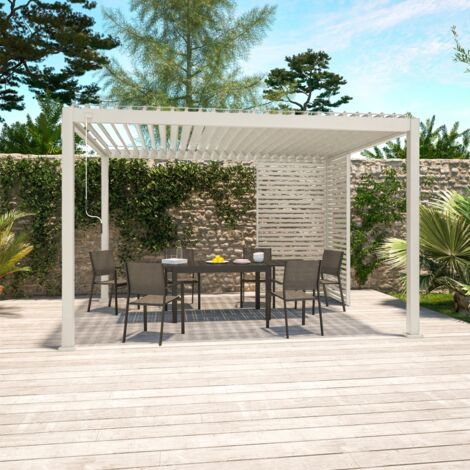 Persienne 130cm pour pergola bioclimatique Triomphe. côté 4m. panneau ...