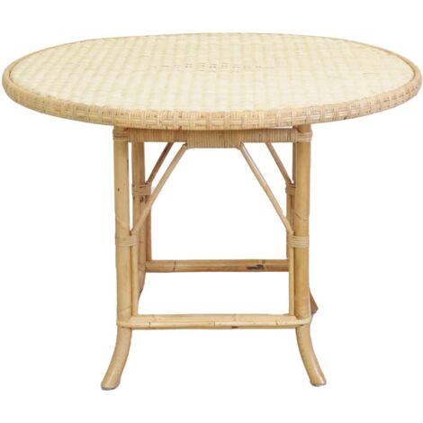 Table ronde en rotin naturel Ø 80