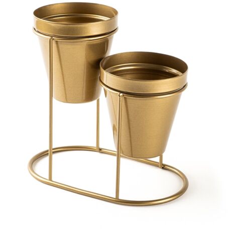 Cache-pots en métal 2 pots Decorative