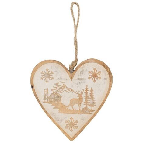 Coeur à suspendre Décor cerf