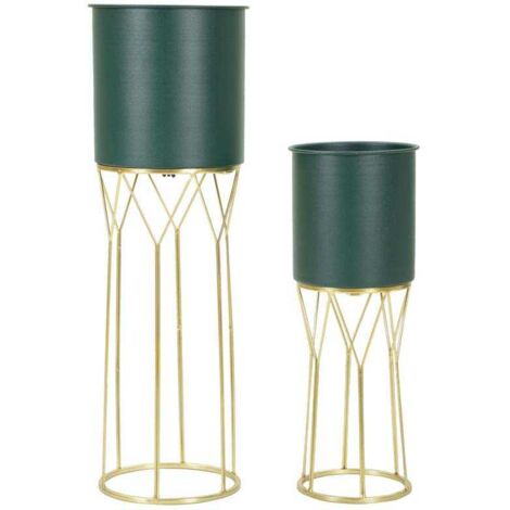 Set de 2 cache-pots en métal coloré Grent