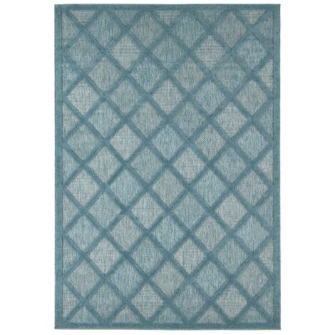 Tapis intérieur extérieur en polypropylène Fira 991 turquoise 160 x 120 cm