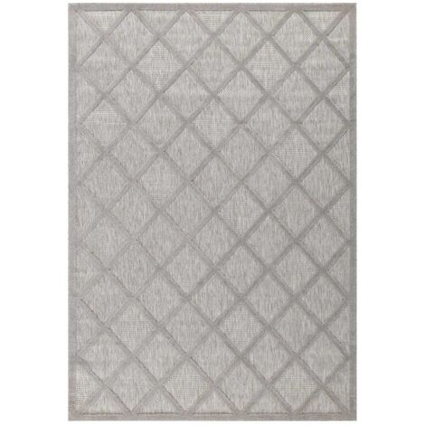 Tapis intérieur extérieur en polypropylène Fira 991 gris 160 x 120 cm