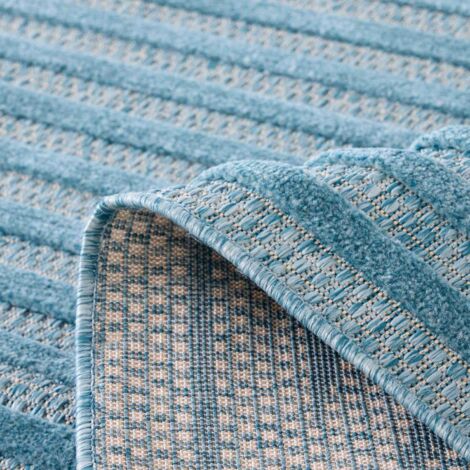 Tapis intérieur extérieur en polypropylène Fira 986 turquoise 300 x 80 cm