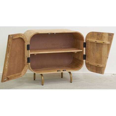 Buffet en manguier STRING ART 2 portes