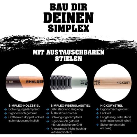 Hammer HALDER SIMPLEX TPE weich / Kunststoff mit Aluminiumgehäuse und ...