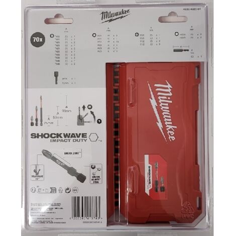 Shockwave GEN 3 MILWAUKEE Bit-Set - 70 Teile - 4932492007
