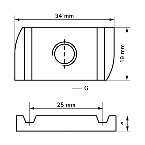 Gleitmuttern WALRAVEN BIS Strut - BUP - M10 - 65188010