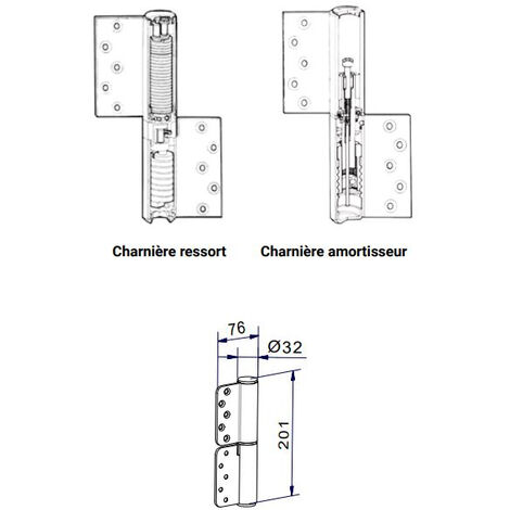 DENSEI 113 SEVAX Scharnier - Links ohne Arretierung - WA758110X