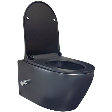 Belvit Spülrandloses Hänge-WC mit Armatur, Deckel, Vorwandelement und ...