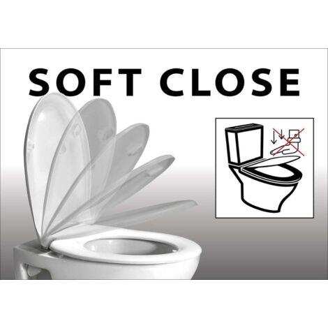 Creavit Duroplast WC Sitz Toilettensitz Absenkautomatik Softclose Gold
