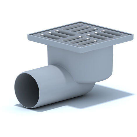 Bodenablauf Edelstahl DN50 100x100 mm Abgang Waagerecht Duschablauf Badablauf