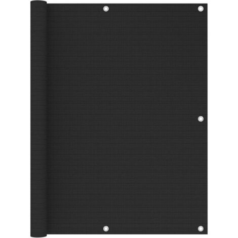 Balkon-Sichtschutz Schwarz 120x600 cm HDPE FF311039DE
