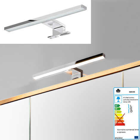 Badezimmer Spiegelschrank 60 cm LED-Beleuchtung LUTON-56 in weiß mit ...