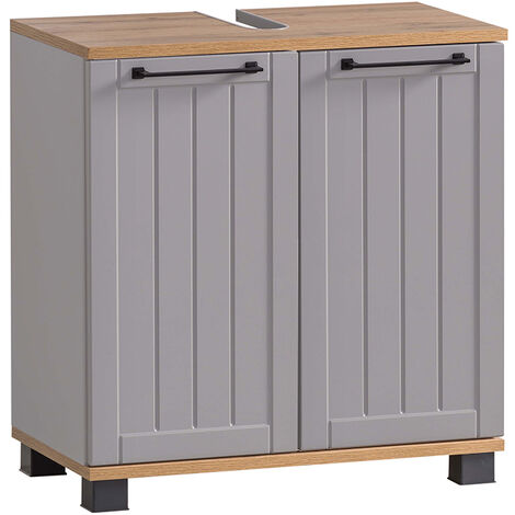 Badezimmer Waschplatz Set, Waschbeckenunterschrank mit Spiegelschrank ...