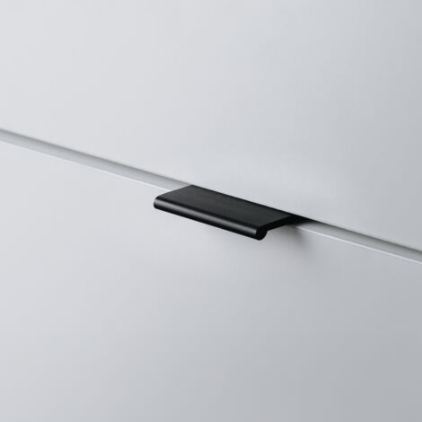 Wohnzimmer Möbel Set Eiche mit weiß und Rillen Design modern RISBY-129 ...