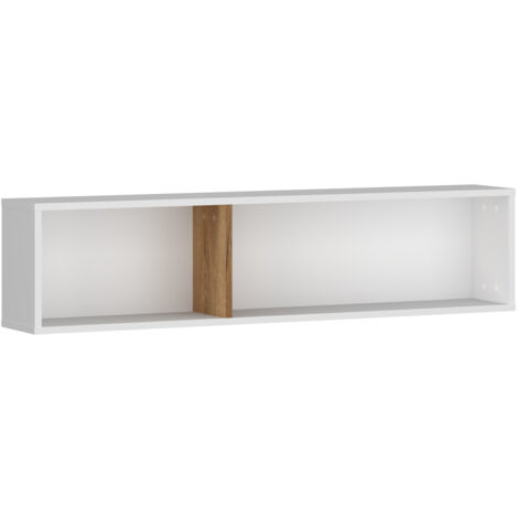 Highboard Set Eiche mit weiß und Rillen Design modern RISBY-129 2 ...