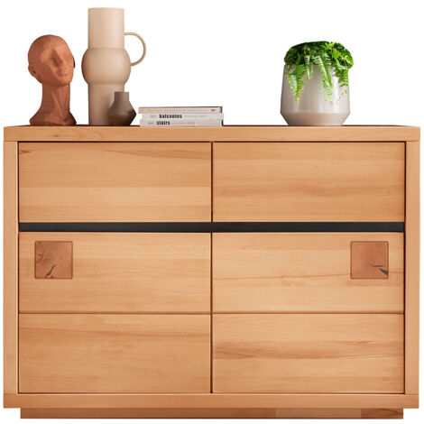 Sideboard 120 cm breit modern in massiver Buche geölt WINCHESTER-69