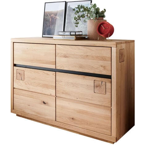Sideboard 120 cm breit in Eiche massiv geölt WINCHESTER-69