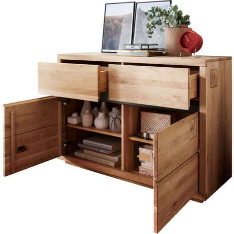 Sideboard 120 cm breit in Eiche massiv geölt WINCHESTER-69