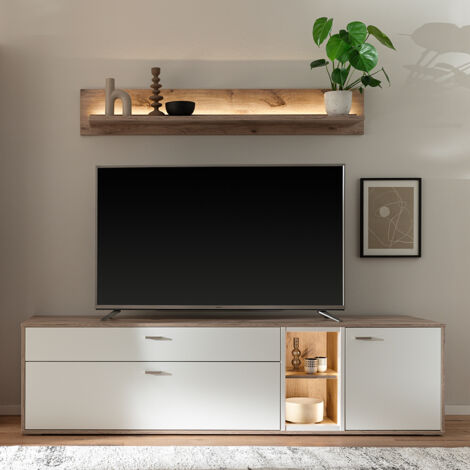 Wohnwande Eiche Modern
