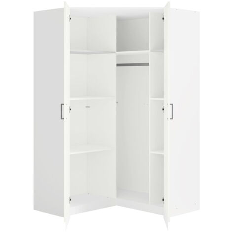 Eck Kleiderschrank Wei