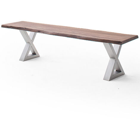 Esszimmer Sitzbank mit 160 cm Breite, Akazie massiv, walnussfarben ...