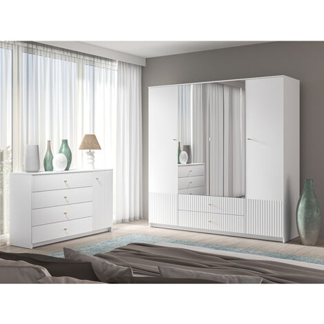 Kleiderschrank Mit Kommode Set