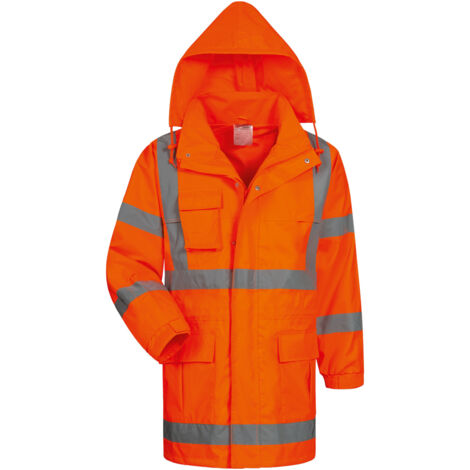 Gr .2XL (62/64) NILS WARNSCHUTZ- JACKE ORANGE orange NILS HIGH VIS ...