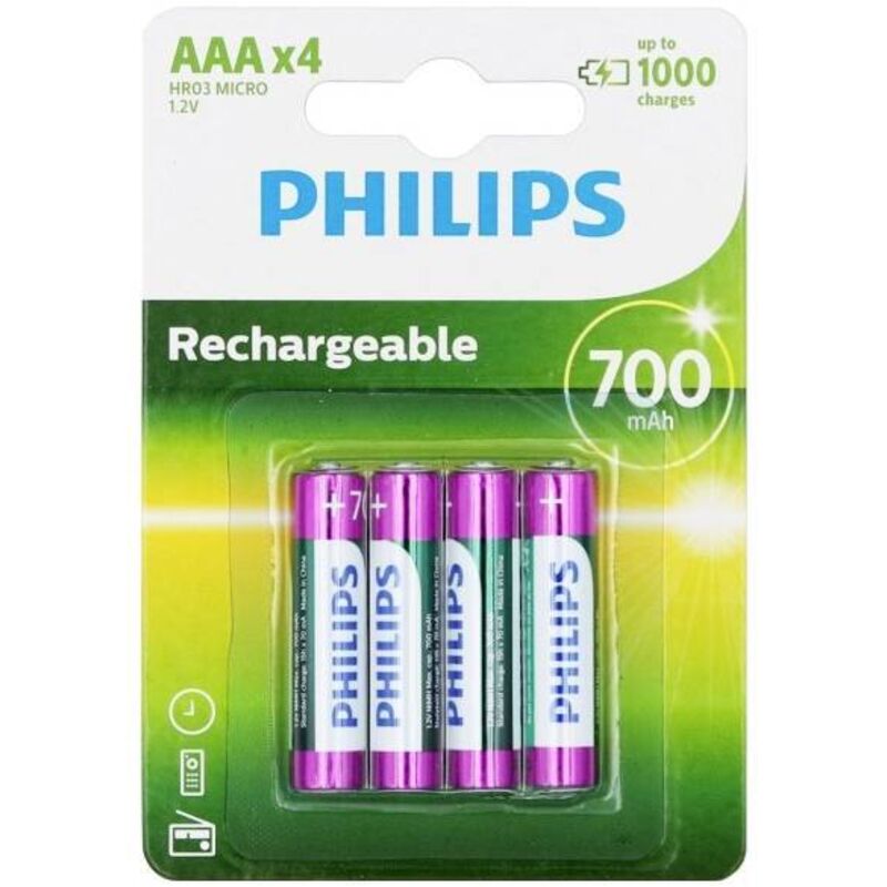 Pile rechargeable Philips PILES RECHARGEABLE AAA LR03 700 MAH